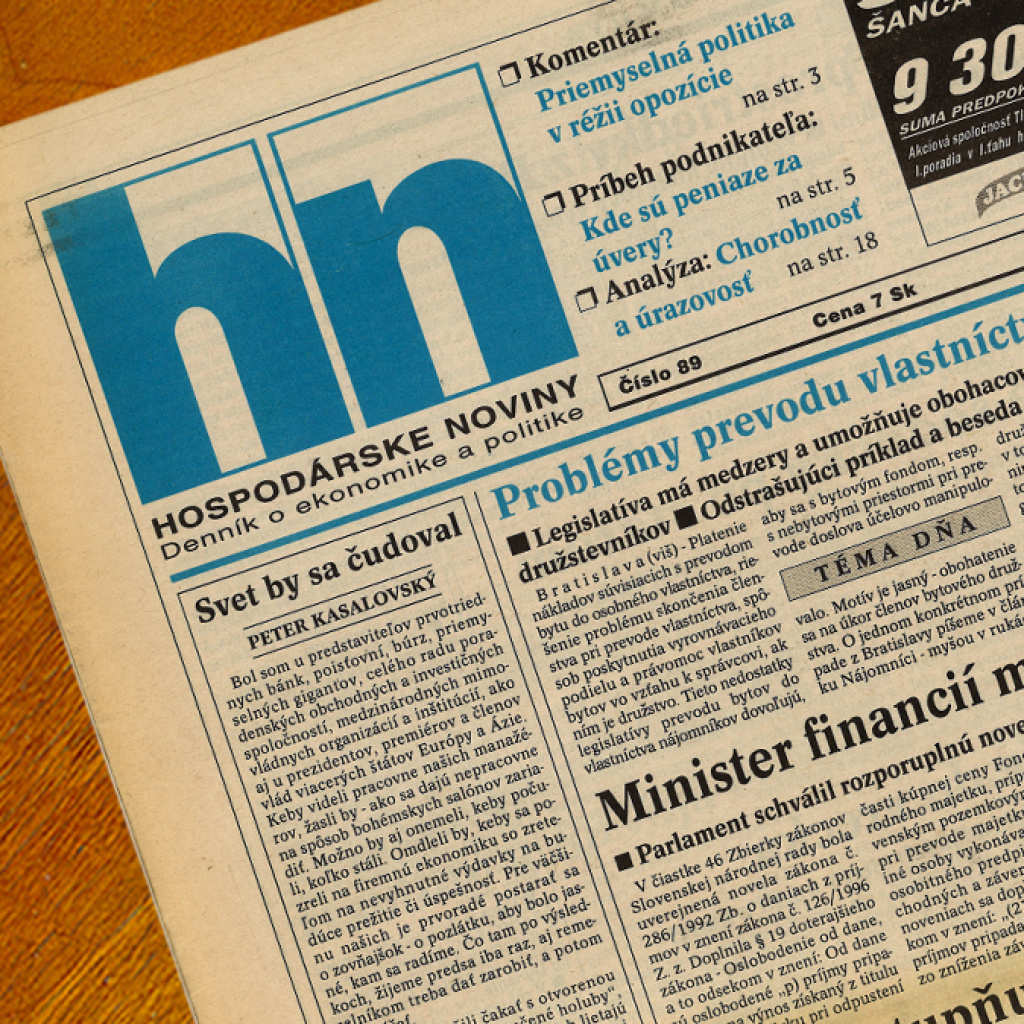 Originály novin – Historické dárky